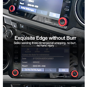 Sinvanho Interior Accessories for Toyota Tacoma 2023 2022 2021 2020 with 8" or 7" Touchscreens, Decorated A/C Vent Trim Rings Button Knob Covers for Air Conditioner Radio Switch (Button KNOB)