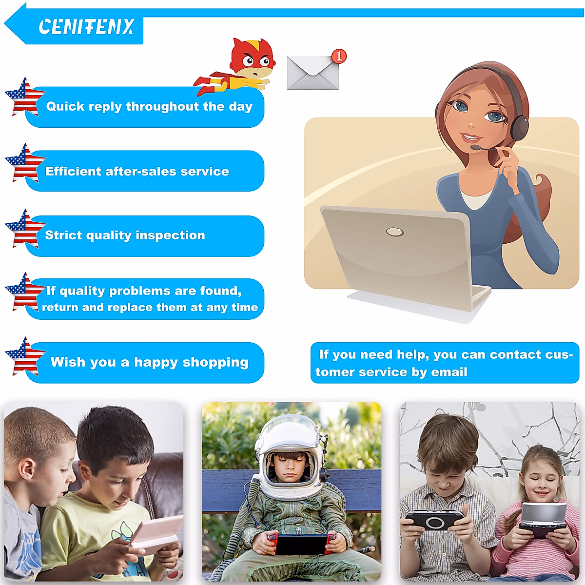 CENIFENX SP86R 3.7V 2210mAh Battery Replacement for Sony Playstation PS Vita PCH-2000 PCH-2007 Battery, with Repair Tool Kit