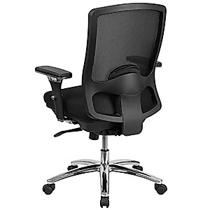 Flash Furniture HERCULES Series 24/7 Intensive Use Big & Tall 350 lb. Rated Black Mesh Multifunction Swivel Ergonomic Office Chair
