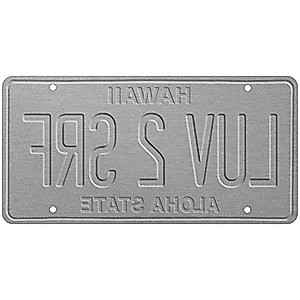Pacifica Island Art 6 x 12in Vintage Hawaiian Embossed License Plate - LUV 2 SRF