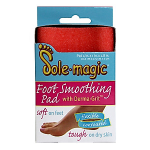 S&T INC. Sole Magic Foot Scrubber, Smoothing Pad or Callus Remover for Feet, 4 Inch x 2.8 Inch x 1 Inch, Rose