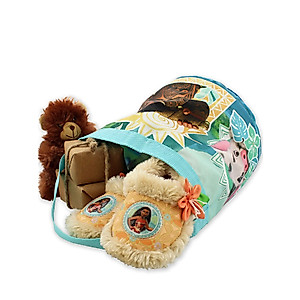 Disney Moana Maui Girls Collapsible Nylon Gift Basket Bucket Tote Bag (One Size, Blue)