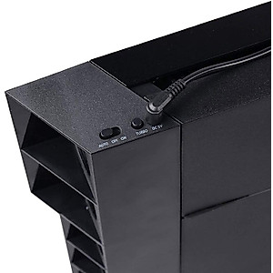 Linkhood Cooling Fan for PS4, USB External Cooler 5 Fan Turbo Temperature Control Cooling Fans for Sony Playstation 4 Gaming Console