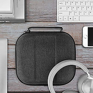 Geekria Shield Headphones Case Compatible with Bang & Olufsen Beoplay H95, H9 3rd Gen, H9i, H8, H8i, H6 Case, Replacement Hard Shell Travel Carrying Bag with Cable Storage (Dark Grey)