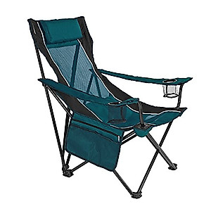 Kijaro Sling Folding Camping Chair - Enjoy The Outdoors in This Outdoor Chair with a Built-in Cup Holders and Side Organizer OR Side Cooler - Includes a Detachable Pillow