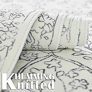 jinchan Area Rug 6x9 Persian Rug Living Room Rug Washable Boho Soft Rug Indoor Floral Print Carpet Distressed Thin Rug Bedroom Dining Room Kitchen Grey On Cream