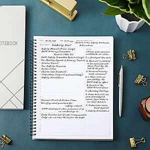 Juvale 2 Pack Meeting Notebooks for Work Organization, Office and Daily Notes, 80 Sheets, Spiral Bound Planner (8.5 x 11 In)