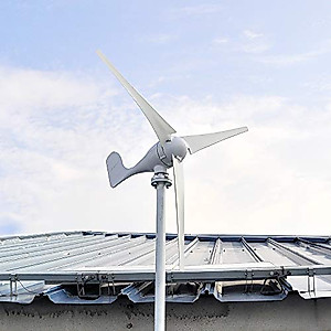 Pikasola 400W Wind Turbine Generator AC 12Volt Economy 3 Blades Windmill for Wind Solar Hybrid System 2.5m/s Start Wind Speed,400w windmill generator for home