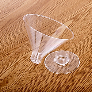 Frcctre 80 Pack Disposable Plastic Cocktail Glasses, 5 OZ Plastic Mini Martini Glasses, Clear Mini Dessert Glasses Parfait Cups Wine Shooter Glasses Trifle Party Bowl for Weddings Party Events