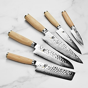 Shun Premier 7 Piece Knife Set with Angled Birch Block