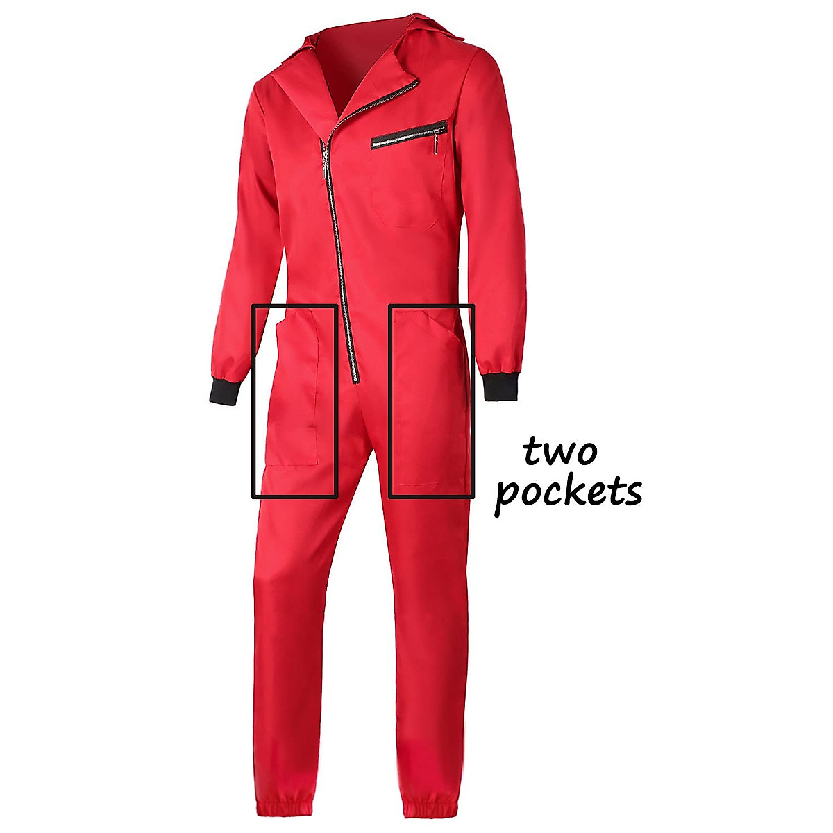 Casa De Papel Money Adult Heist Costume Red Jumpsuit Women Halloween L