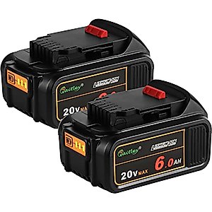 ZLWAWAOL 2 Pack DCB206 20V MAX 6.0Ah Replacement Battery Compatible with Dewalt 20V Battery DCB200 DCB203 DCB204 DCB206 20V DCD/DCF/DCG/DCS Series Cordless Power Tool