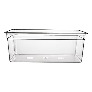 Restaurantware Met Lux Full Size Food Storage Container 1 8 Inch Deep Proofing Box - Rectangle Graduated Measurements Clear Plastic Food Grade Storage Container Dishwashable Lids Sold Separately
