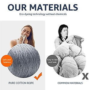 COSYLAND Large 15.7“x15.7“x10“ Storage Laundry Basket Woven Cotton Rope Organizer for Blanket Toys Towels Baby Nursery Hamper Bin with Handle