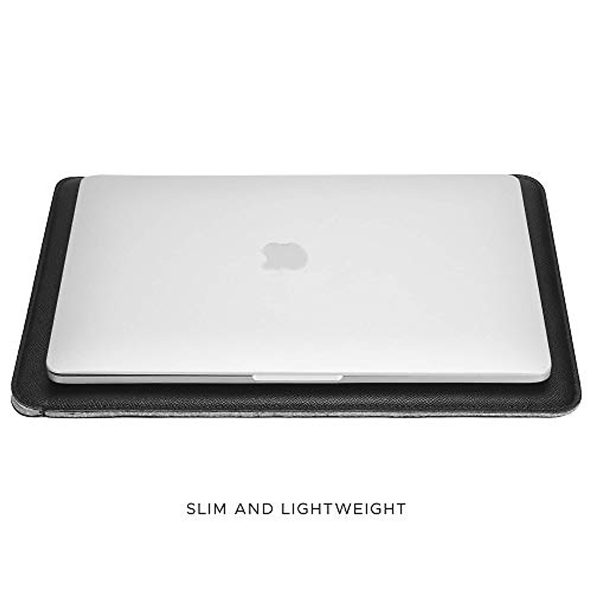 Comfyable Slim Laptop Sleeve 16 Inch Compatible for MacBook Pro 16-Inch M3 M2 Pro/Max 2023, Faux Leather Protective 16-in Mac Cover Case, Black