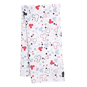 Lambs & Ivy Disney Baby Mickey Mouse Muslin Swaddle Blanket & Plush Gift Set