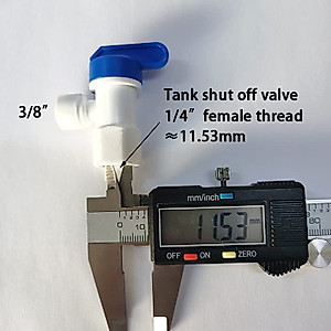 Malida Tank Ball Valve 1/4" FPT by 1/4" ,3/8" OD Tubing quick connector for RO Water Reverse Osmosis Filter system set of 4