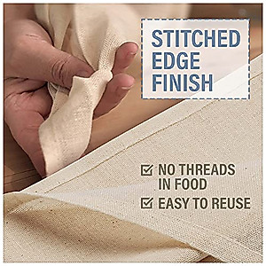 American Cotton Cheesecloth for Straining - 2 Pack Large 23" Precut Cheese Cloth Squares, Hemmed Muslin Fine Reusable Strainer