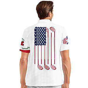 PAGYMO Golf Shirts for Men Crazy Funny Print Hawaiian Mens Polo Shirt Patriotic Flag Shirt, X-Large, Aop-polo-06368
