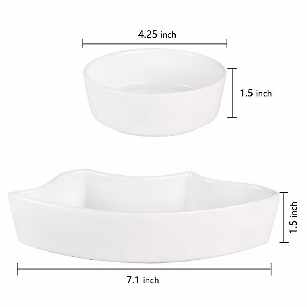 yarlung 10 Inch Ceramic Divided Serving Dishes with Bamboo Platter, Appetizer Tray 5 Removable Snacks Bowls for Candy and Nut, Chips and Dips, No Lid Included