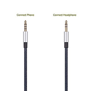 Audio Replacement Cable with in-Line Mic Remote Volume Control Compatible with B&O Play by Bang & Olufsen Beoplay H6, H7, H8, H9, H2 Headphones and Compatible with Samsung Galaxy Huawei Android
