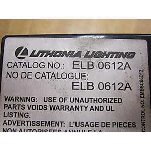 Lithonia Lighting ELB 0612A Emergency Replacement Battery, 6 Volt, Black, 3.70x5.95x2.00