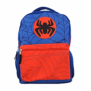 Marvel Spider-Man Spidey and Friends Boys Girls 16" School Backpack (One Size, Blue/Red)