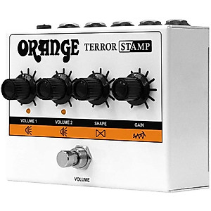 Orange Amps Terror Stamp 20W Hybrid Valve Solid State Guitar Amp Bundle w/Pig Hog Woven Instrument Cable, 2 x Pedal Patch Cables, Power Supply and Liquid Audio Polishing Cloth (6 Items)