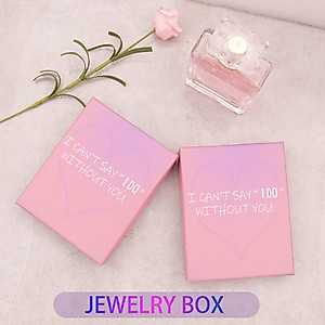 SPRJF Bridesmaid Jewelry Set for Women Pendant 18K Gold & Silver & Rose Gold Pendant Necklace Earrings Bracelet Set,Dainty Gift for Wedding/Proposal/Party/Prom/Anniversary