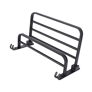 PRETYZOOM 1 Set Storage Rack Bath Towel Rack Towel Racks Bar Black Towel Hook Hanger Organizer Black Stand Vintage Bathroom Towel -Mounted Aviation Aluminum Space Aluminum
