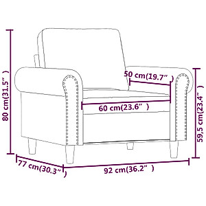 ULUYYUC Sofa Chair,Funky Sofa Modern Sofa Office Sofa Porch Sofa Living Room Furniture with Armrests Suitable for Living Room Apartment Home Office Light Gray 23.6" Velvet