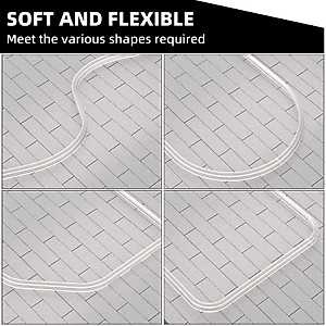 39" Collapsible Shower Threshold Water Dam Barrier,Walk in Shower Splash Guard for Bathtub,Shower Edge Water Stopper for Wet & Dry Separation,Shower Door Water Blocker in Bathroom Kitchen,Transparent