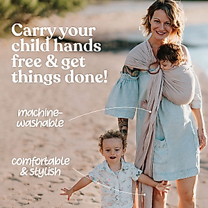 Nalakai Ring Sling Baby Carrier, Soft Linen Baby Sling, Baby Wrap, Comfort, Style, and Giving Back - Carry Your Little One with Love