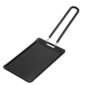 Grill Pan, Small Nonstick BBQ Grill Pan with Detachable Handle, 5.1 x 3.4 in Multipurpose BBQ Grilling Pan Steak Frying Pan Heating Evenly and Quickly for Kitchen, Traveling, Camping