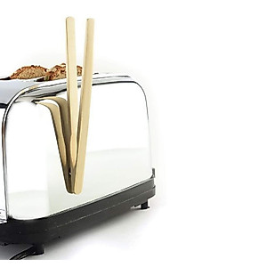Smeg TSF01CRUS 50's Retro Style Toaster Bundle with Bamboo Tongs - (Cream) 2 Slice