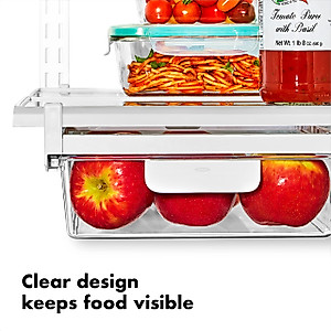 OXO Good Grips Fridge Undershelf Drawer 10 in - for Deli Meat, Cheese, Produce and More,Clear