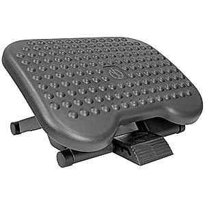 Mount-It! Ergonomic Under Desk Footrest | Height Adjustable Office Foot Rest with 3 Height Levels | Tilting Foot Stool | Home Office Footrest with Massage Surface for Improved Circulation (MI-7801)