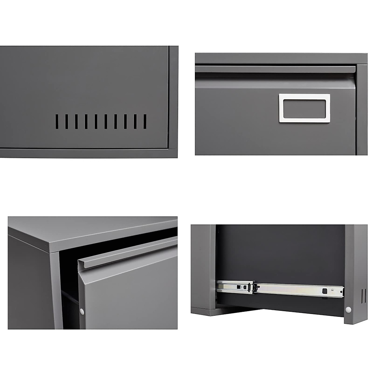 TOMOSLTER Biometric Fingerprint Lateral File Cabinet, Large Drawer Metal Filing Cabinet with Hanging Rod for Letter, A4, documents and so on, for Home Office Using, Assembly Required