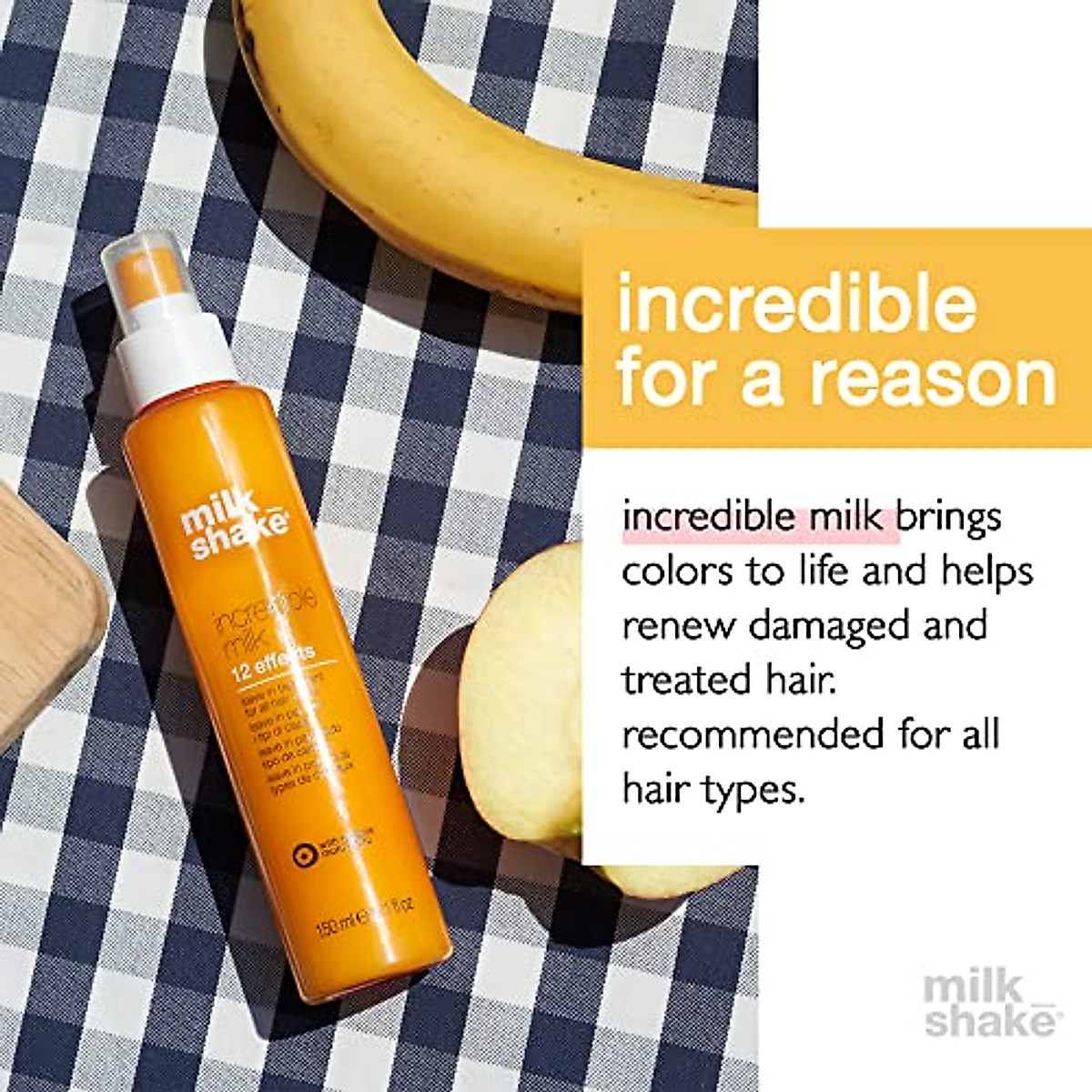 milk_shake Incredible Milk Leave-In Hair Treatment for All Hair Types - Renews Detangles and Repairs Damaged Hair