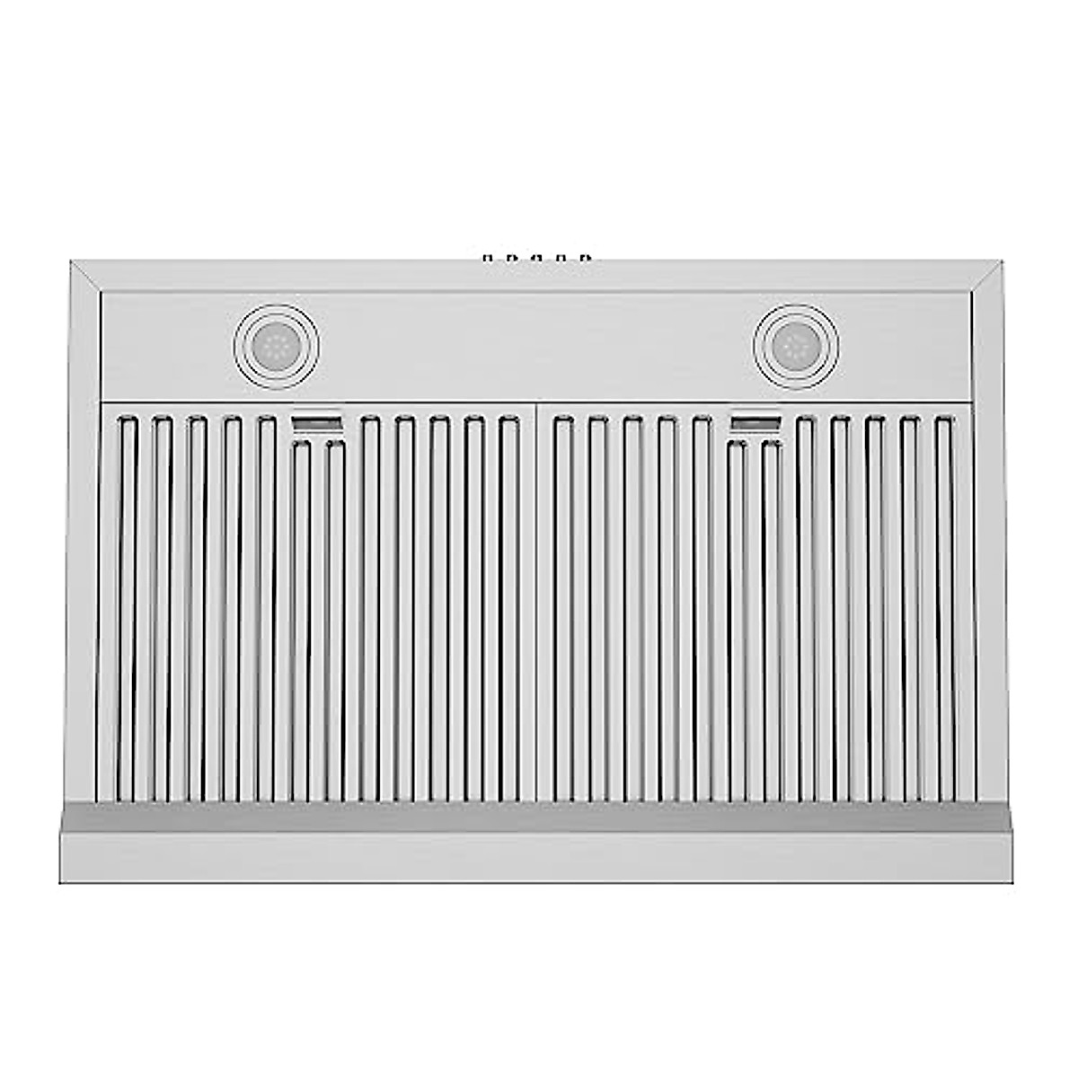 Empava Under Cabinet Ducted Range Hood 30 Inch Kitchen Exhaust Stove Vent with Push Button Control, Dual Sealed Aluminum Motor, Permanent Filters LED Lights in Stainless Steel EMPV-30RH08