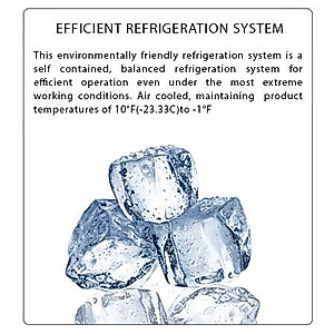 Tiger Chef Commercial Angle Curved Top Chest Freezer Glass Top, Deep Ice Cream Freezer with 2 Wire Baskets, Adjustable Thermostat, Locking Coasters, 9 Cubic Feet, White
