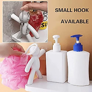 Poluom The Kitchen Toilet Receive Shelf, Cute Villain Floating Shelves, Kitchen Wall Mounted Shelf, Bathroom Bedroom Storage Rack, Punching-Free, No Glue Marks (Grey, 2PCS)