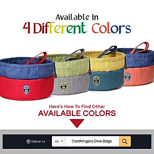 CardKingPro Monstrous - Dice Bag with 8 Pockets - Orange/Blue - Huge Capacity 500+ Dice - Great for Dice Hoarders