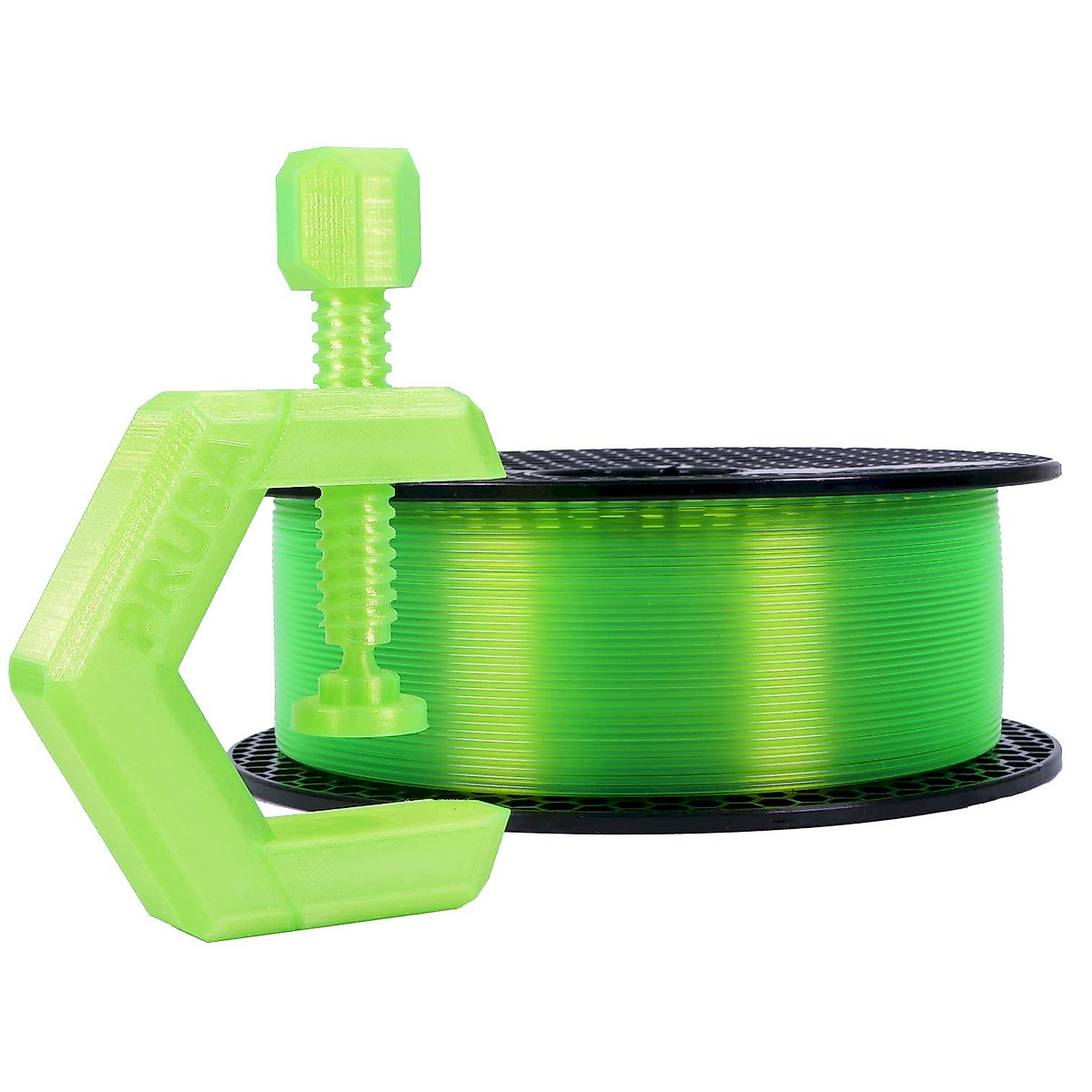 Prusament Neon Green Transparent, PETG Filament 1.75mm 1kg Spool (2.2 lbs), Diameter Tolerance +/- 0.02mm