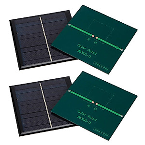 4pcs 1W 5.5V Polycrystalline Solar Panel, High Efficiency Module Off Grid PV Power for Battery Charging, Boat, Caravan, RV 95 x 95mm