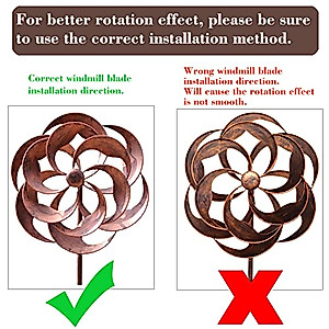 LERFUGI 360 Degrees Metal Swivel Classical Wind Spinner Willow Leaves for Patio Lawn Outdoor Yard Lawn Garden (21998)