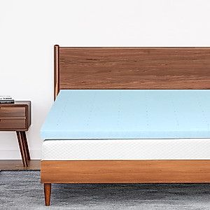 BLKMTY Mattress Topper Full Mattress 2 Inch Bed Topper Ventilated Memory Foam Mattress Topper Gel Memory Mattress Topper Breathable Soft Mattress in a Box, Blue