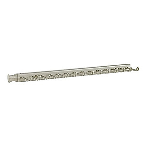 ClosetMaid 38053 14-Hook Tie & Belt Rack, Nickel, 15 x 2.75 x 0.88 inches