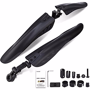 WBNCUAP Bike Fender Bike Mudguard Set MTB Fender E-Bike 26 27.5 29 Mountain Bike TPE Widen Lengthen Quick Release Patent Design