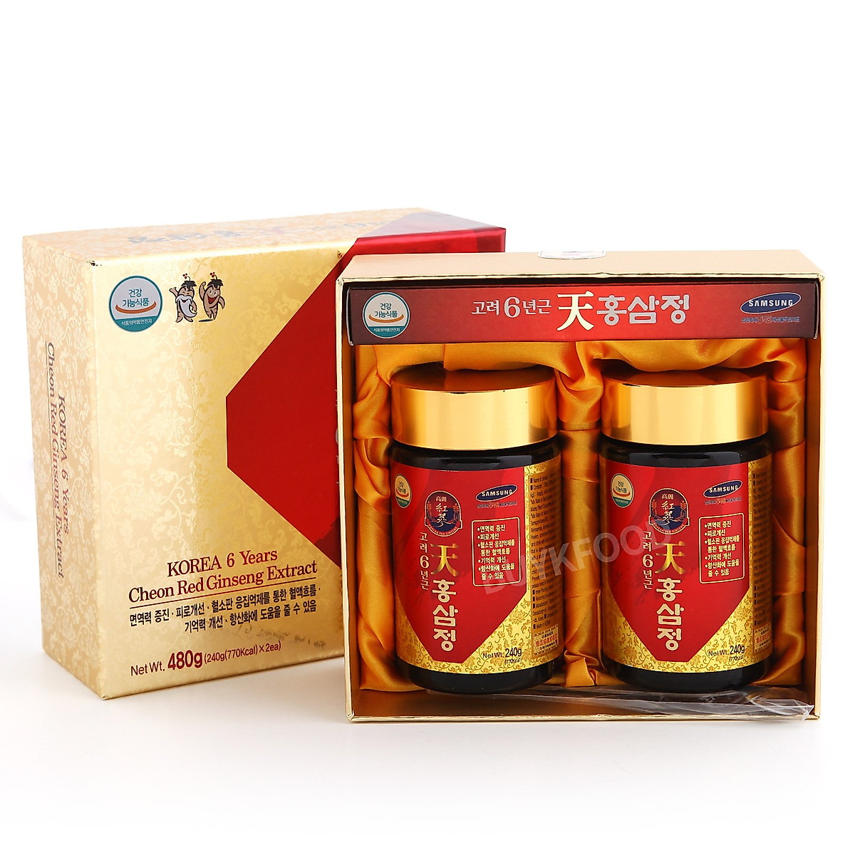 Korean 6years Root Red Ginseng Gold Extract, 240g(8.5oz) X 2ea, Saponin, Panaxs